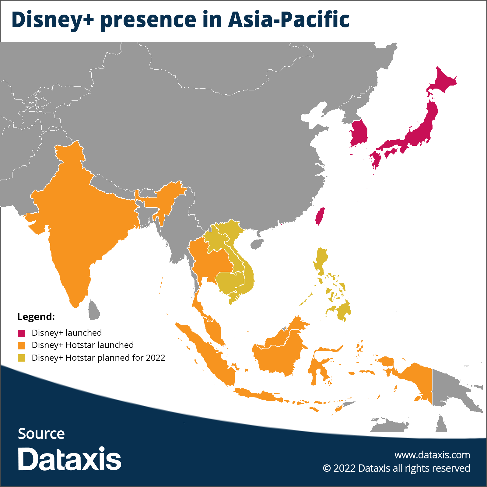 Disney+ presence in Asia-Pacific - Dataxis